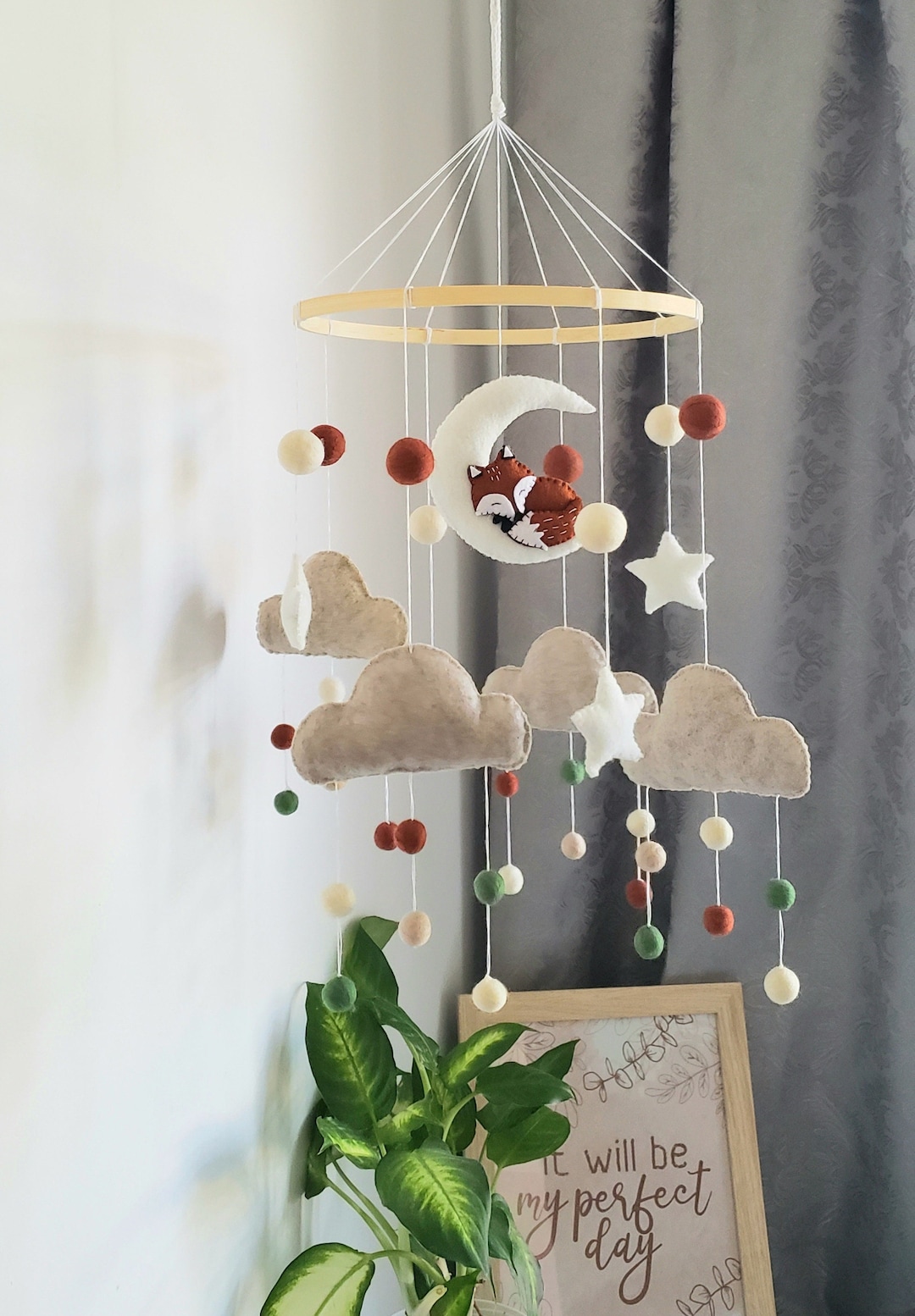Woodland Mobile,forest Crib Mobile,forest Nursery Mobile,fox Baby ...