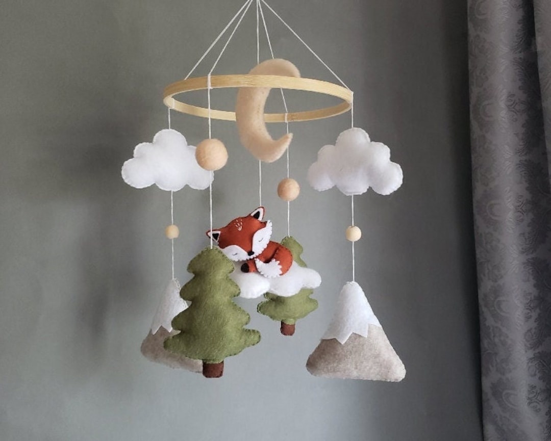 Woodland Mobile, Fox Mpbile,sleeping Fox Mobile,forest Mobile Moon ...