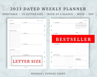 2023 Weekly Planner Printable, A5 Size, Dated, Weekly Organizer, Weekly ...