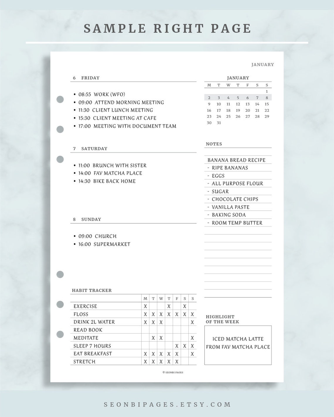 2023 Weekly Planner Printable A5 Size Dated Weekly - Etsy