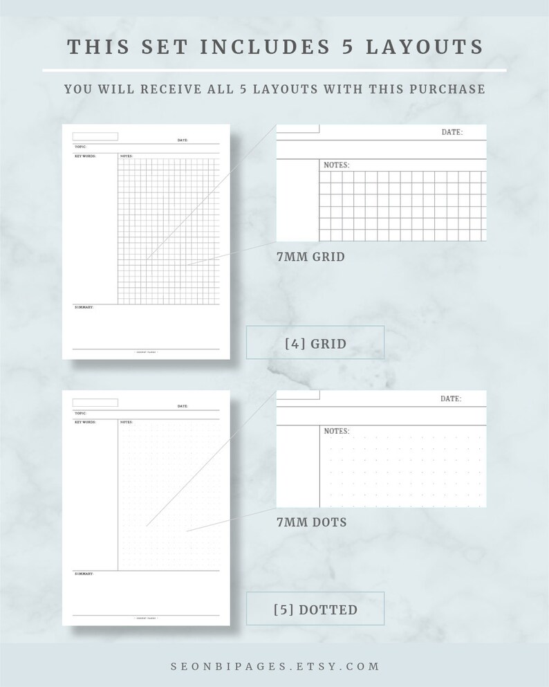 A4 Size, Printable Cornell Notes, Notepad Version, With Headers ...
