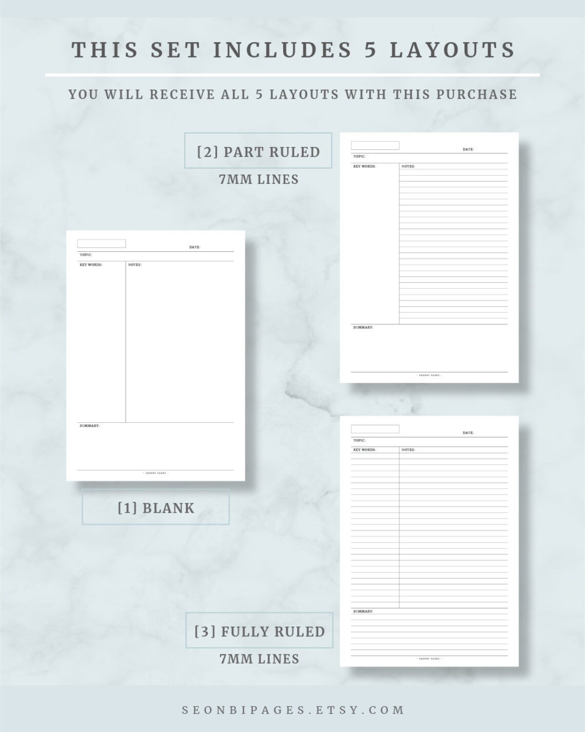 A4 Size Printable Cornell Notes Notepad Version With - Etsy