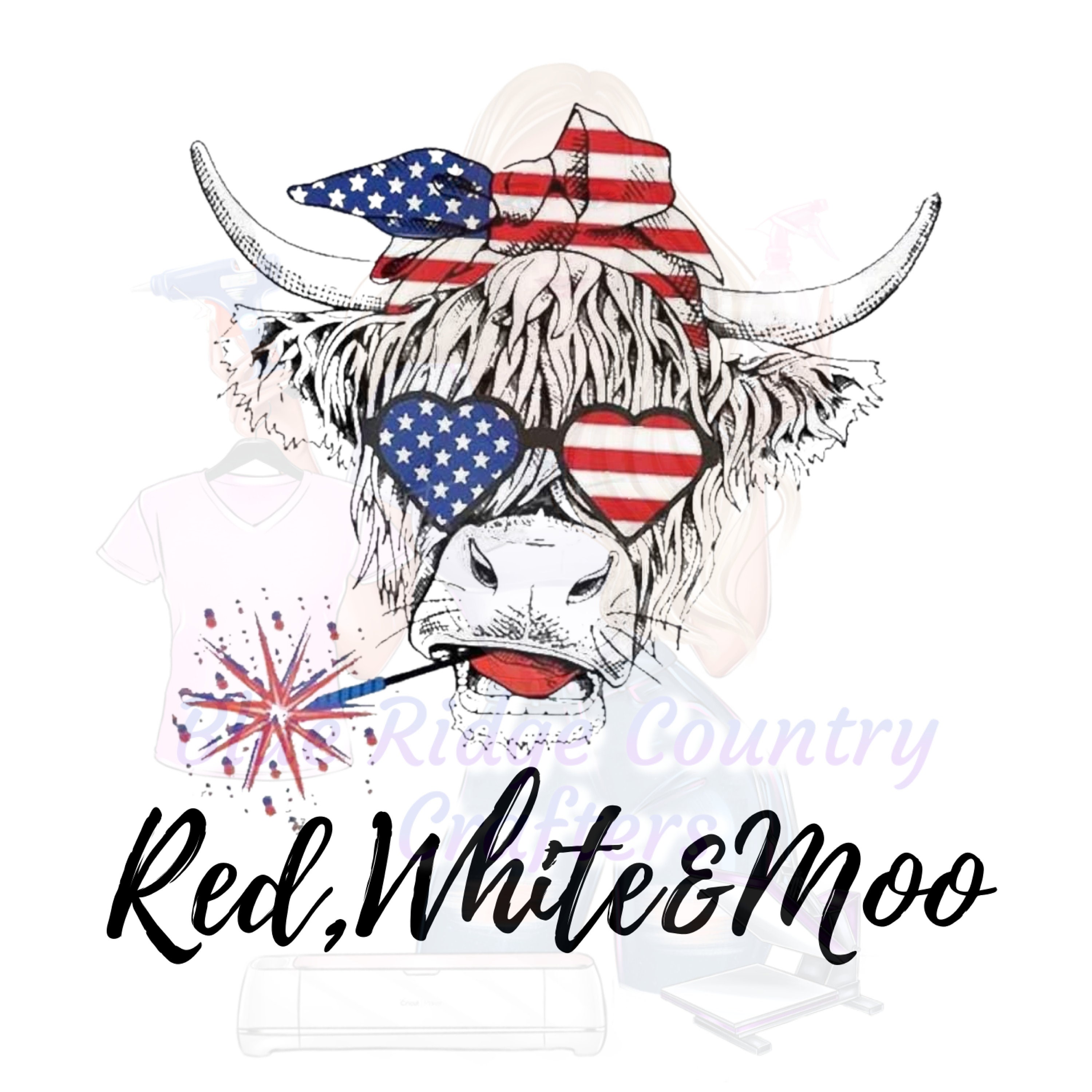 Red White and Moo SVG PNG | Etsy