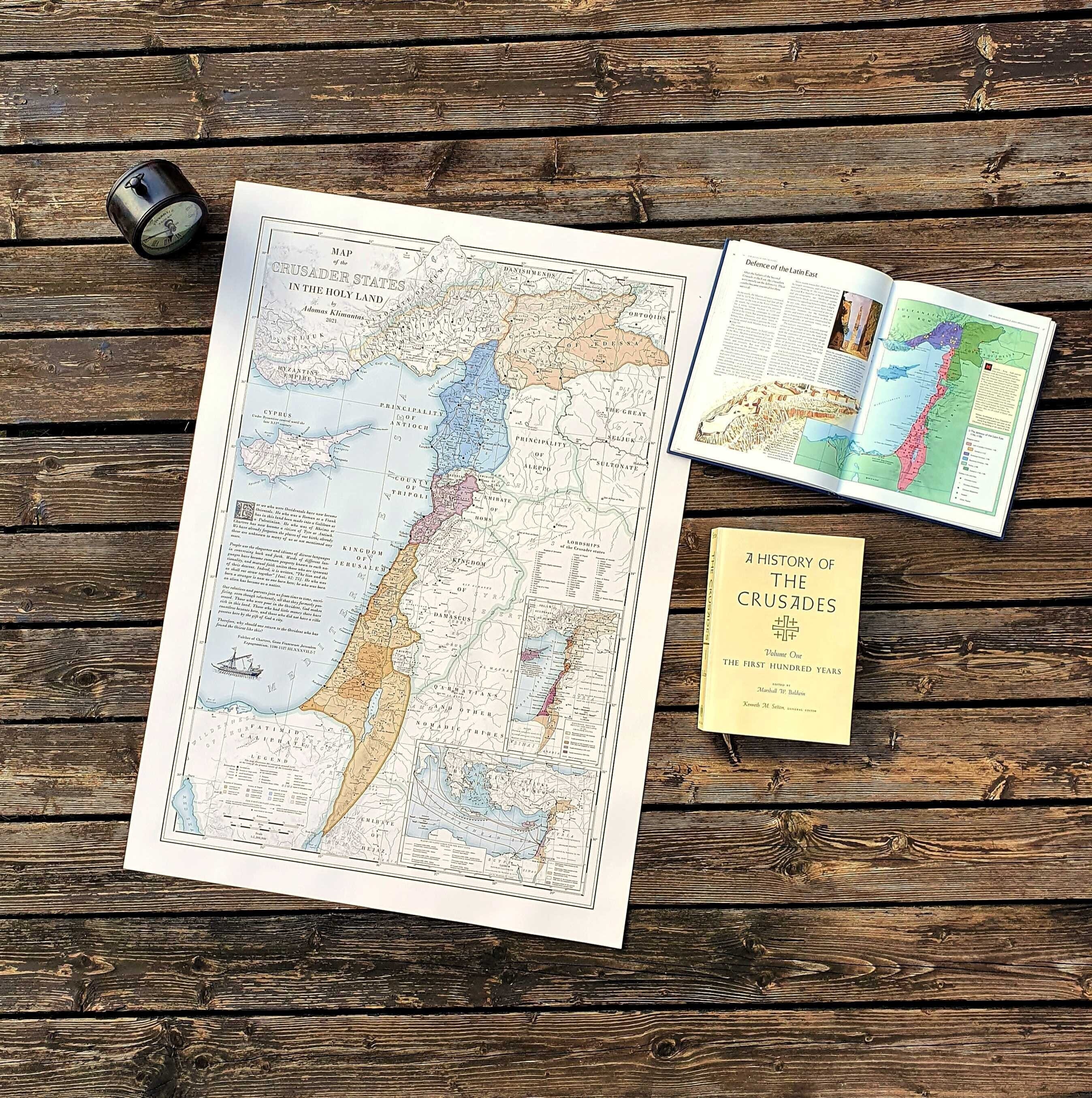 Map of the Crusader States - Etsy Canada