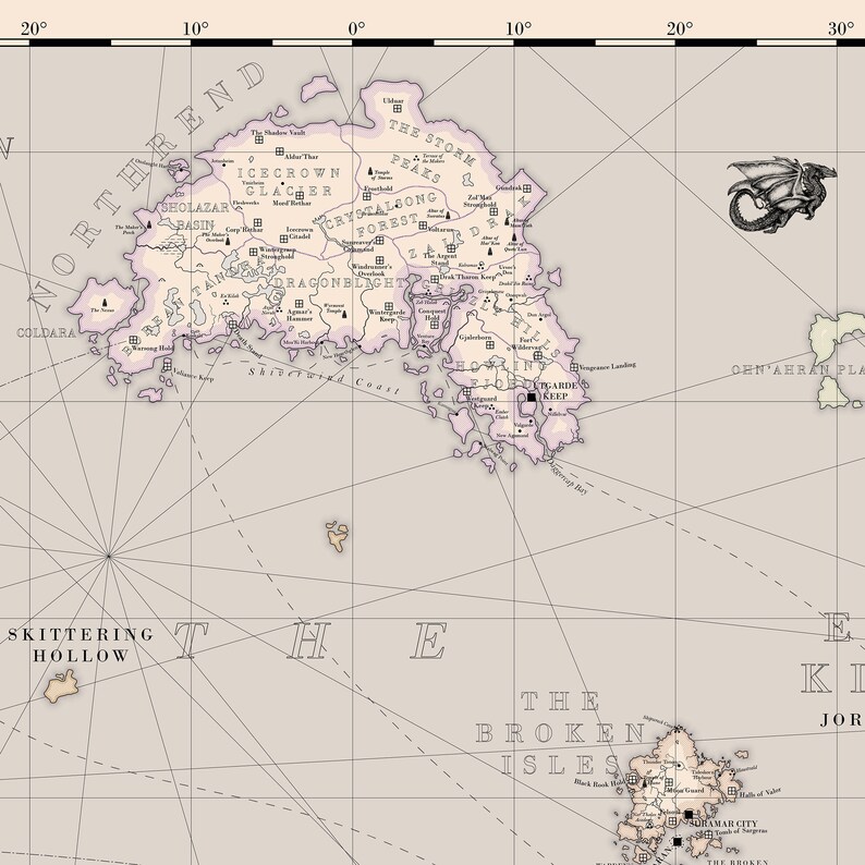 Azeroth World of Warcraft Vintage Map Poster - Etsy