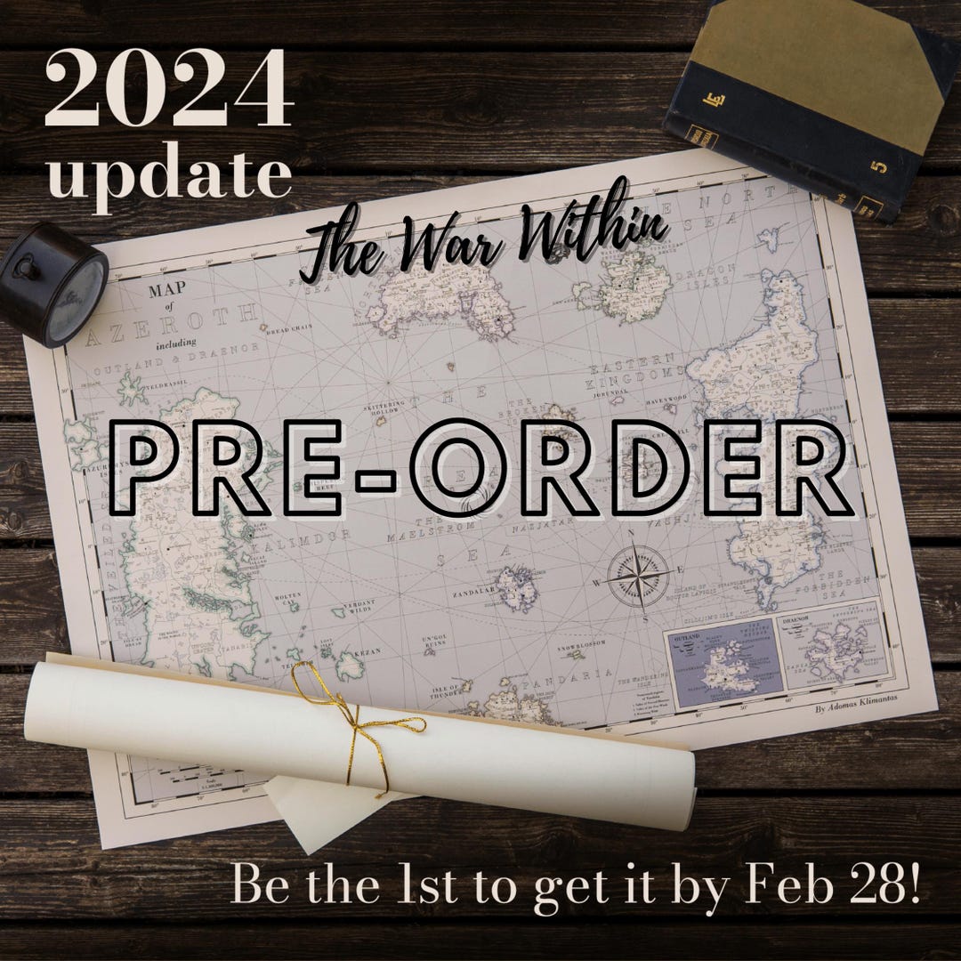 UPDATED Azeroth World of Warcraft Vintage Map Poster - Etsy