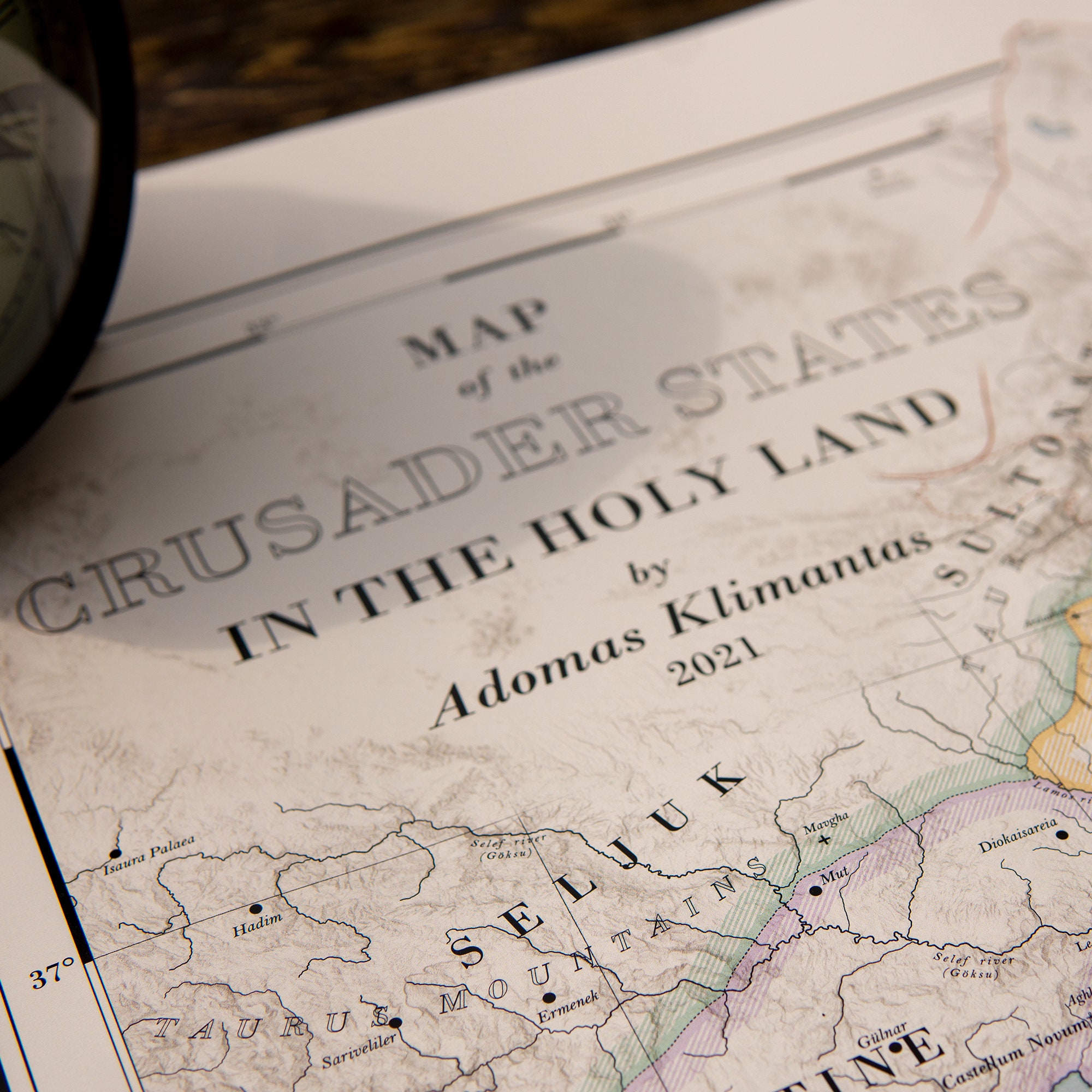 Map of the Crusader States - Etsy