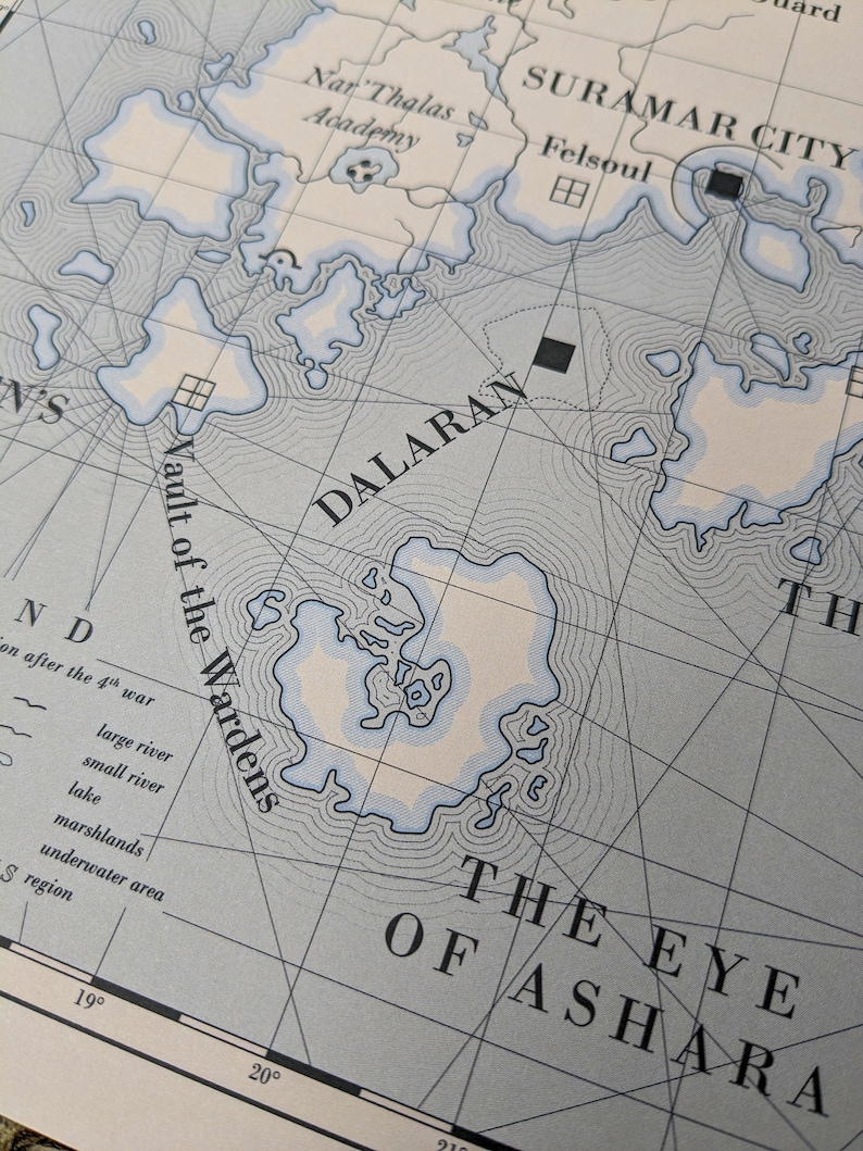 Map of Broken Isles Azeroth World of Warcraft Vintage Real - Etsy