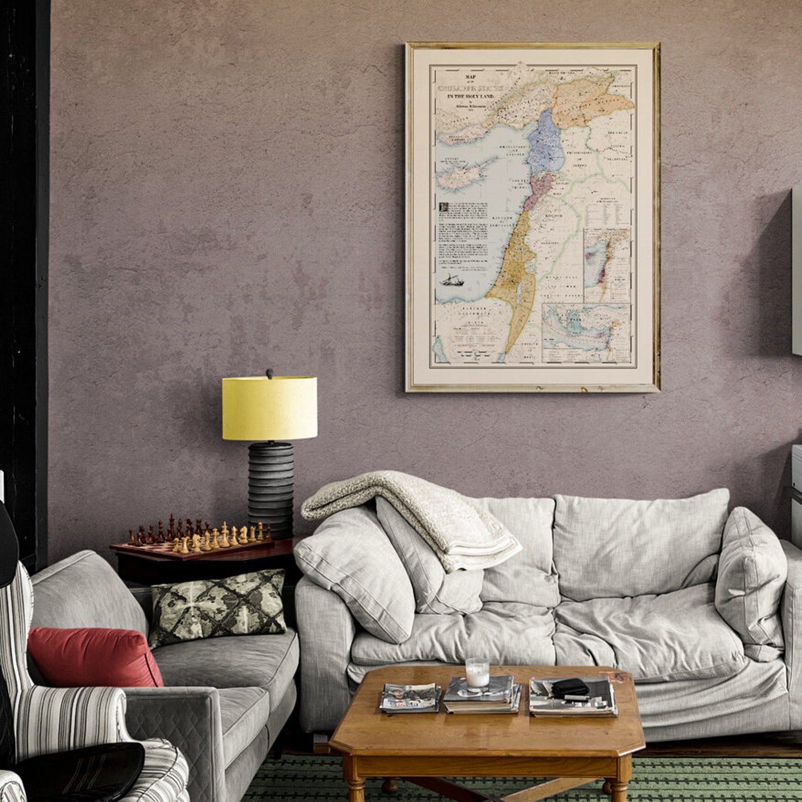 Map of the Crusader States - Etsy Canada