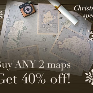 Map of Broken Isles Azeroth World of Warcraft Vintage Real - Etsy