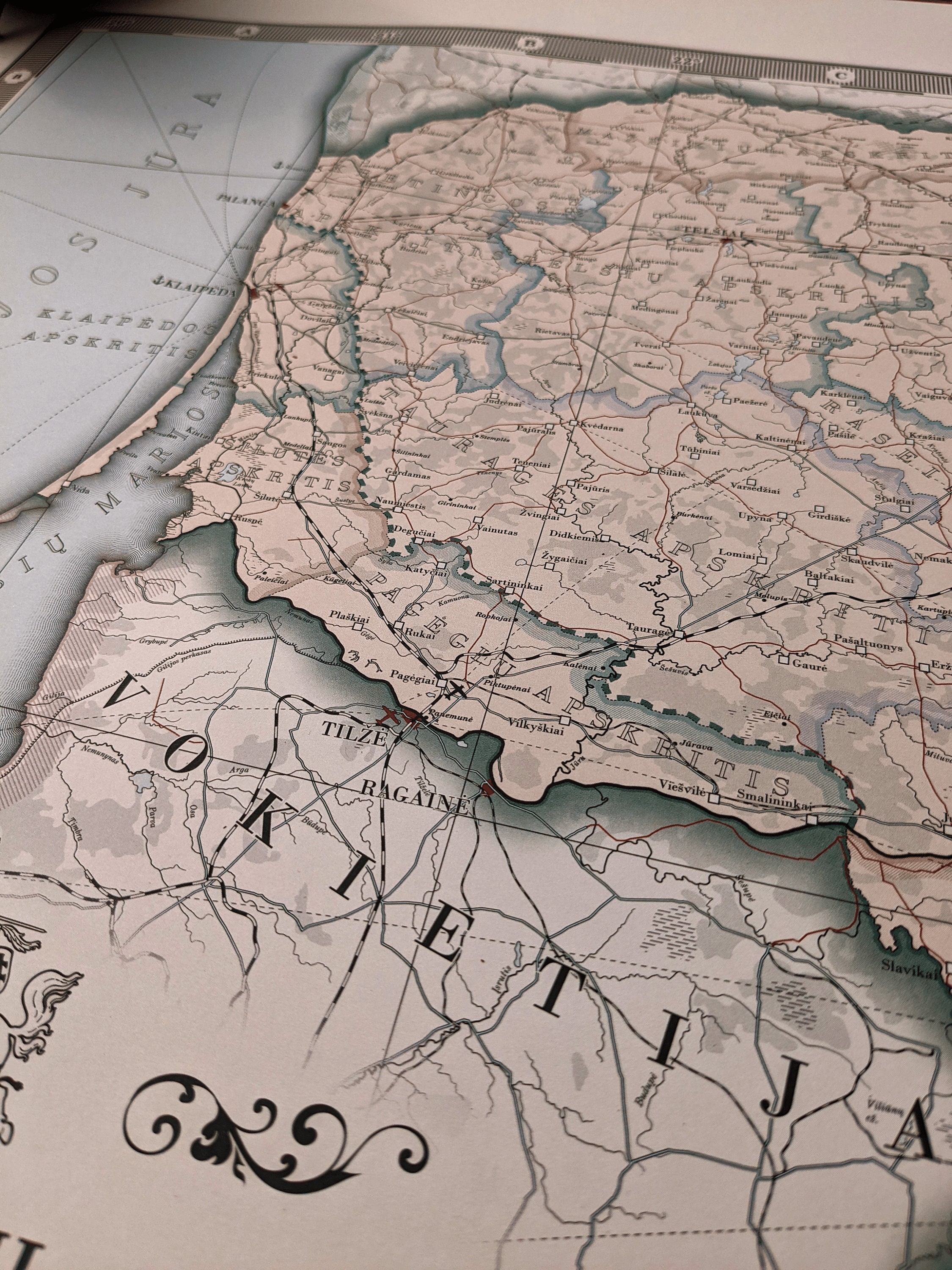 Interwar Lithuania Vintage Map Poster Tarpukario Lietuvos žemėlapis - Etsy