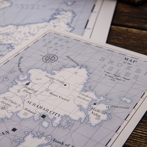 Map of Broken Isles Azeroth World of Warcraft Vintage Real World Style ...