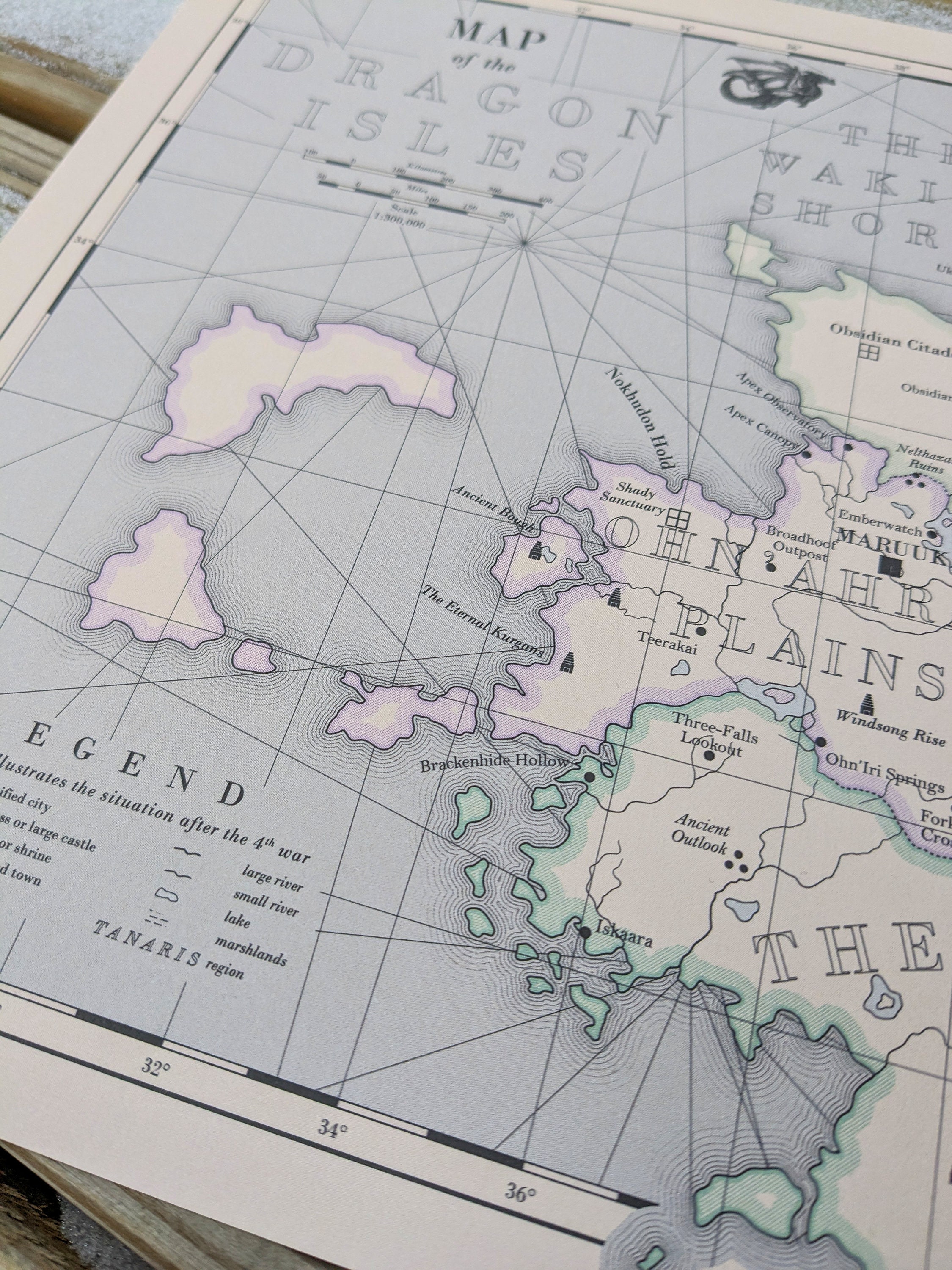 Map of Dragon Isles Azeroth World of Warcraft Vintage Real - Etsy UK