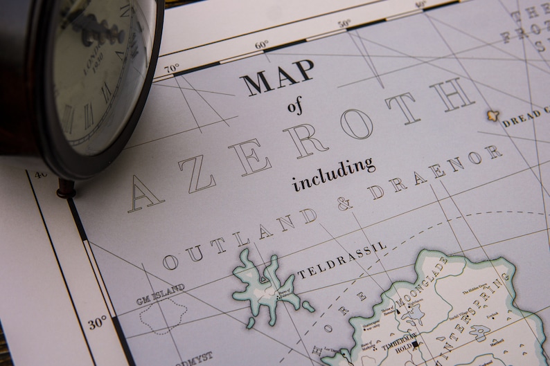 4 Maps of Azeroth World of Warcraft Bundle Vintage Map Poster - Etsy