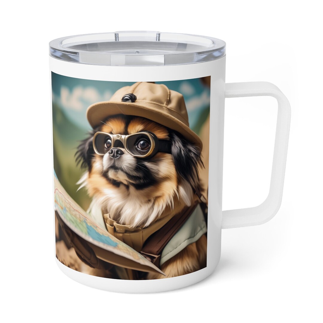 Tibetan Spaniel Dog Insulated Mug, Gift for Tibetan Spaniel Dog Owner ...