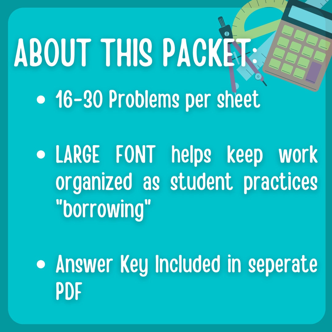 Kindergarten 1st 2nd Grade Addition and Subtraction Math Practice ...