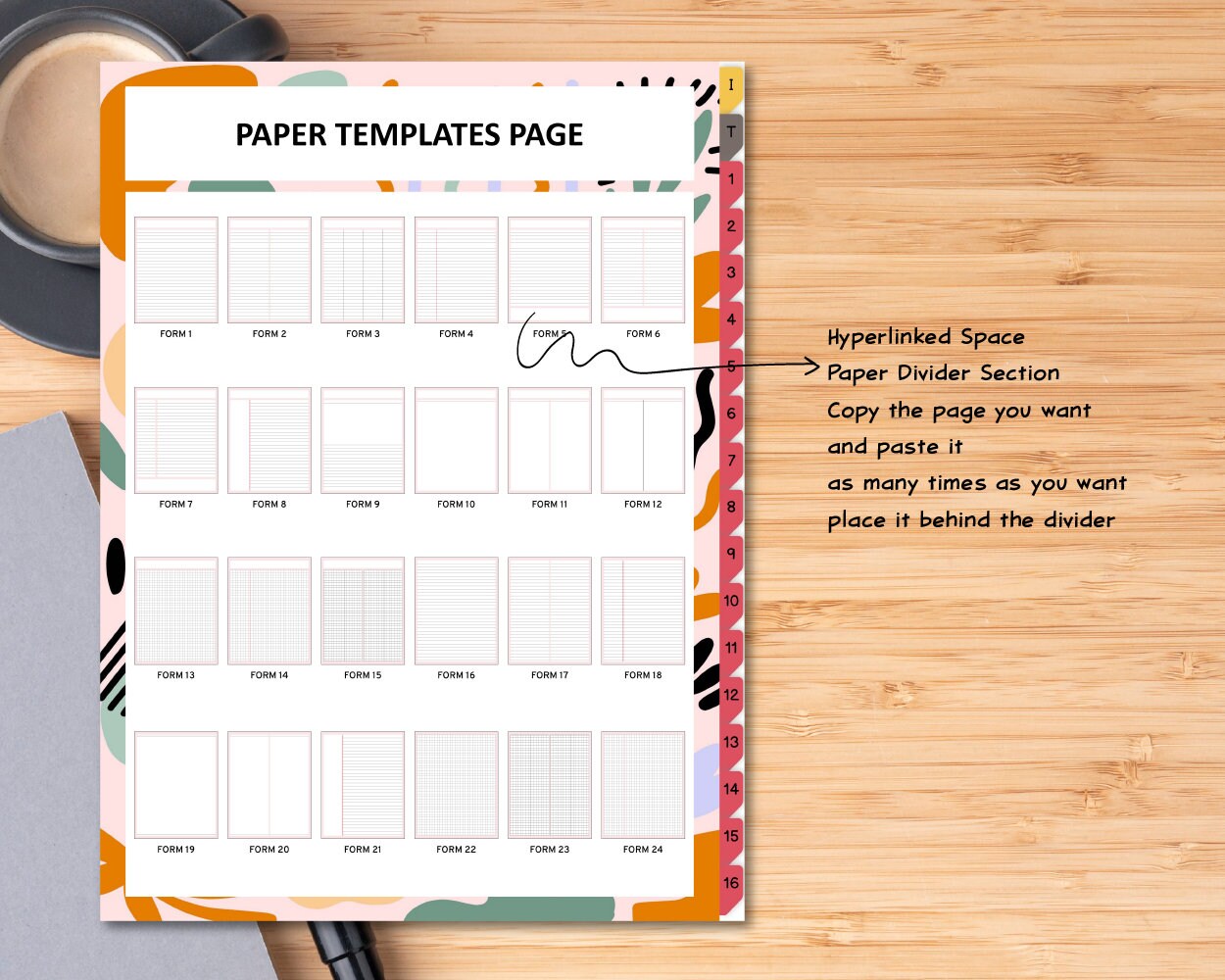 Shapes Notes Templates for Goodnotes, Notability I Digital Paper ...