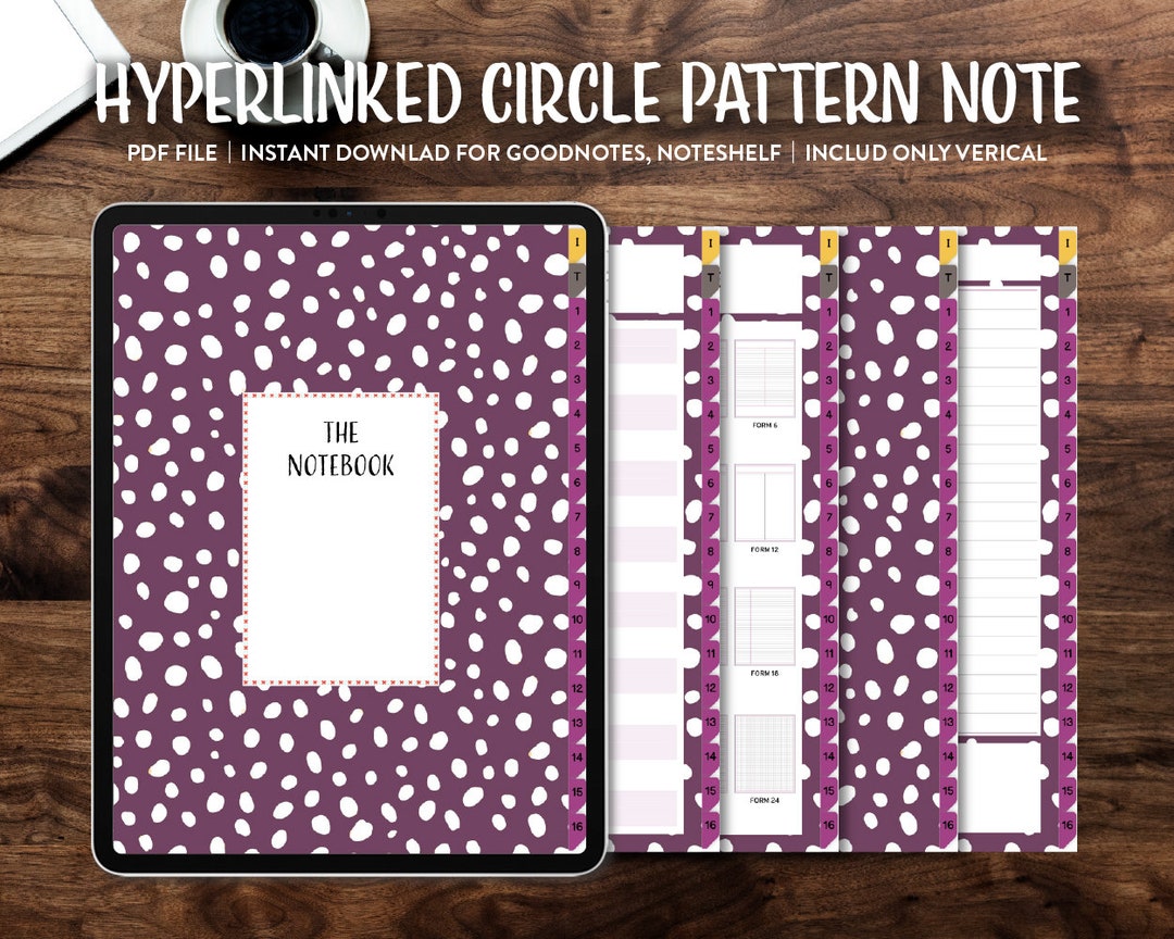 Circle Notes Templates for Goodnotes, Notability I Digital Paper ...