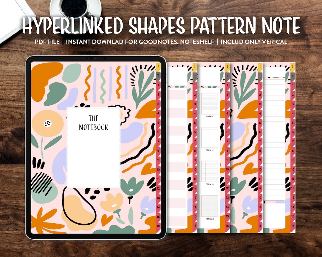 Shapes Notes Templates for Goodnotes, Notability I Digital Paper ...
