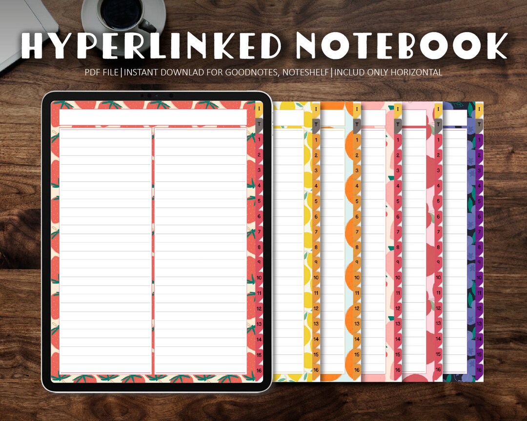 Digital Notes Templates for Goodnotes, Notability I Digital Paper ...