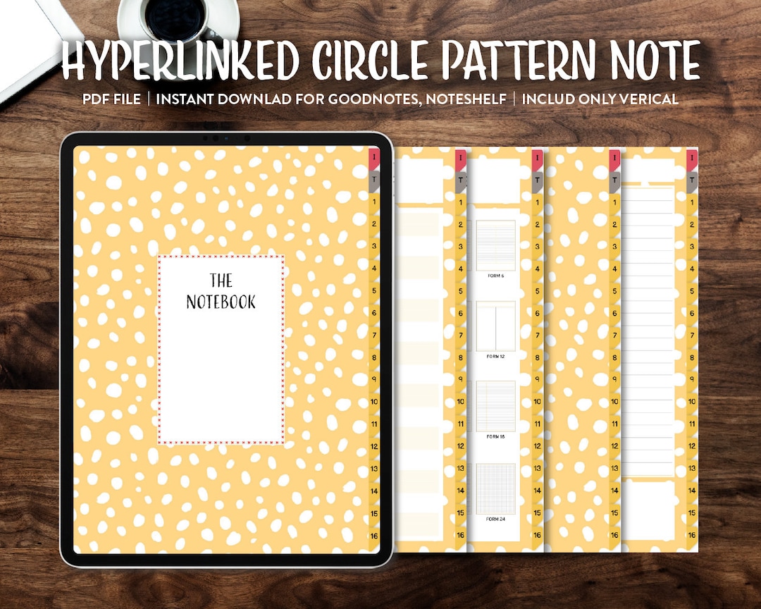 Circle Notes Templates for Goodnotes, Notability I Digital Paper ...