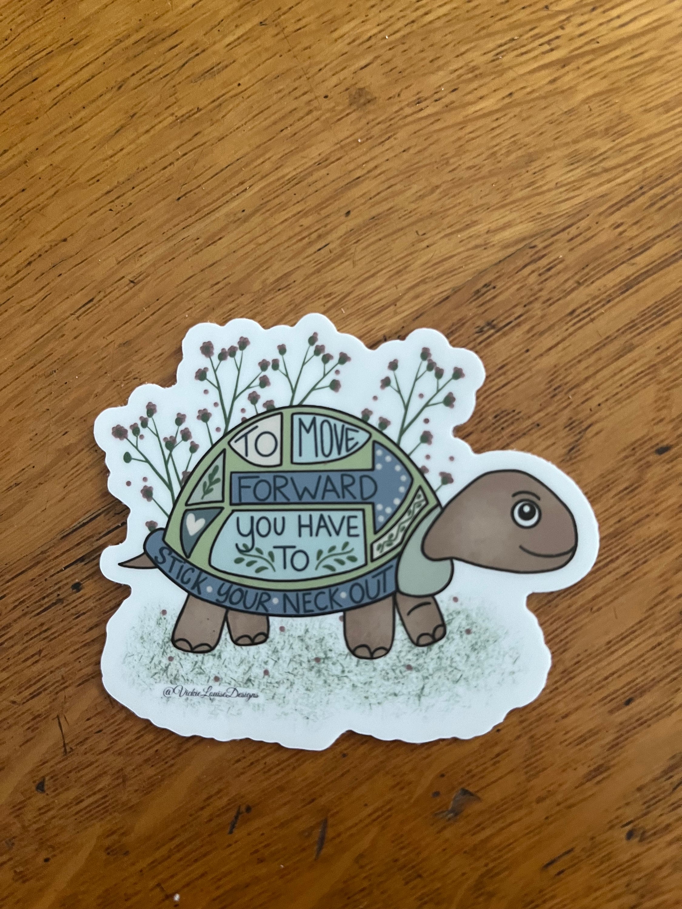 Stick Your Neck Out Turtle Sticker - Etsy