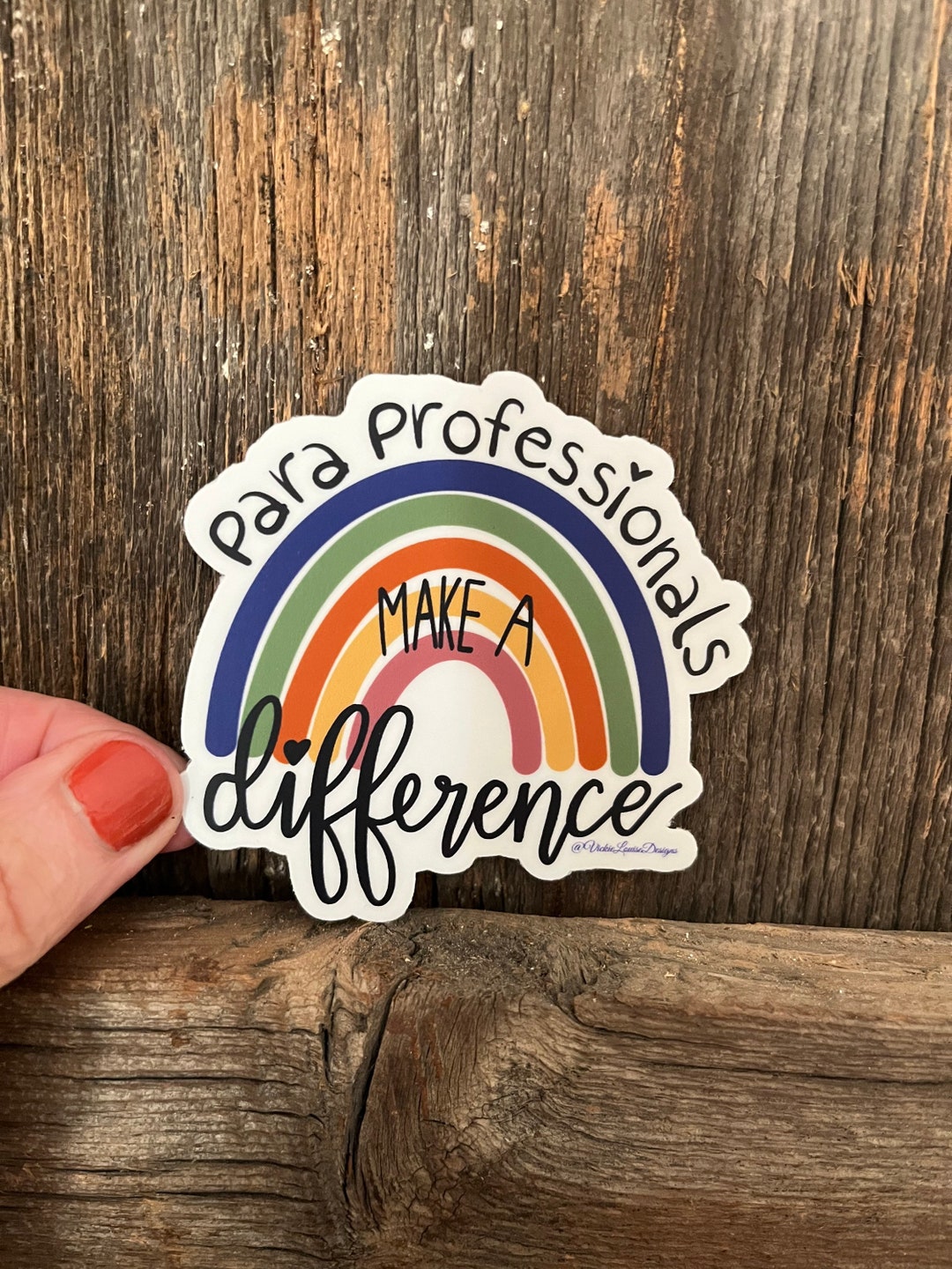 Paraprofessionals Make A Difference Rainbow Sticker - Etsy