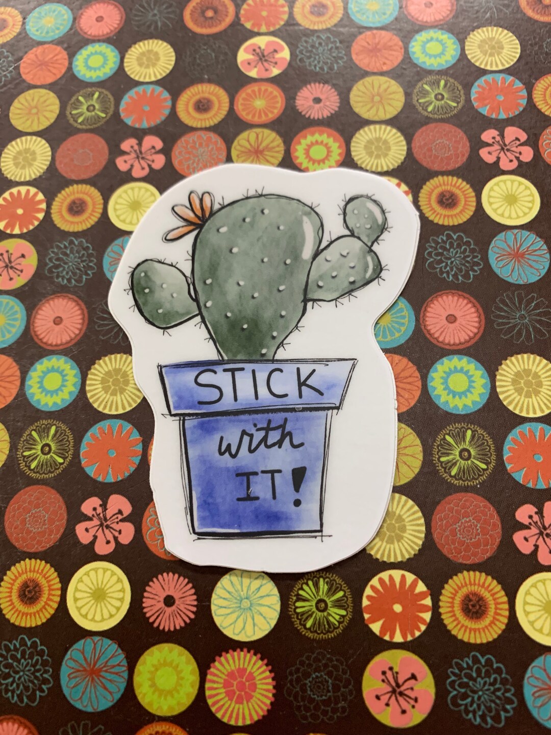 Motivational Cactus Sticker - Etsy
