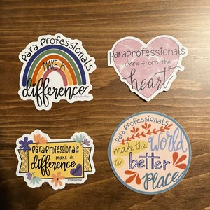 Paraprofessional Stickers 4 Pack - Etsy