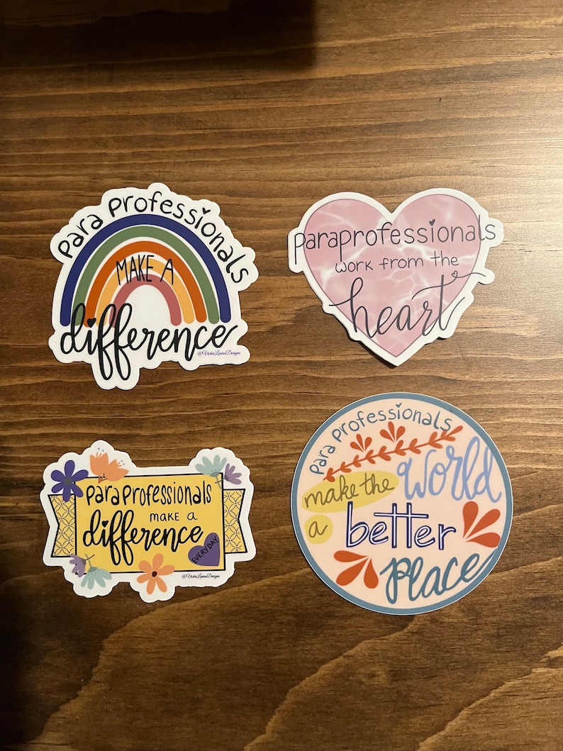 Paraprofessional Stickers 4 Pack - Etsy