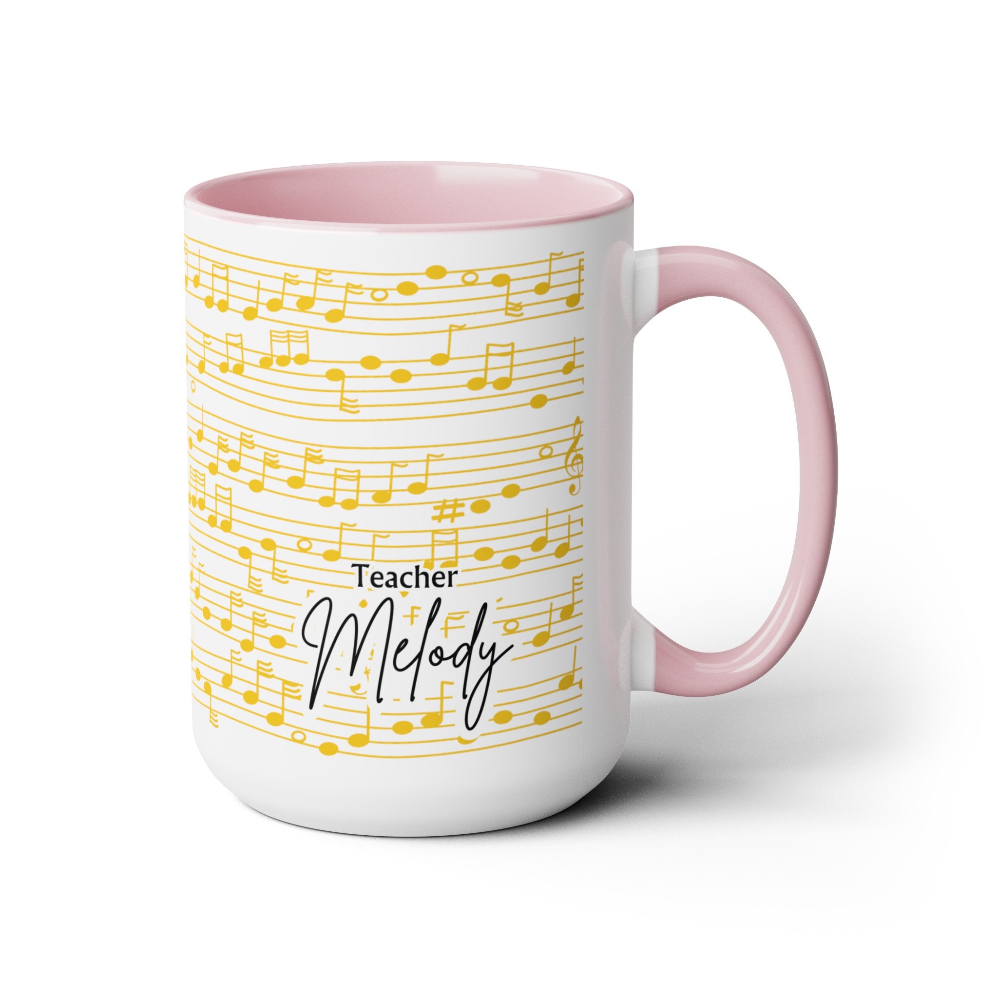 Personalized Music Teacher Mug Music Coffee Mug Music Themed Personalized Mug Musician Gift ...
