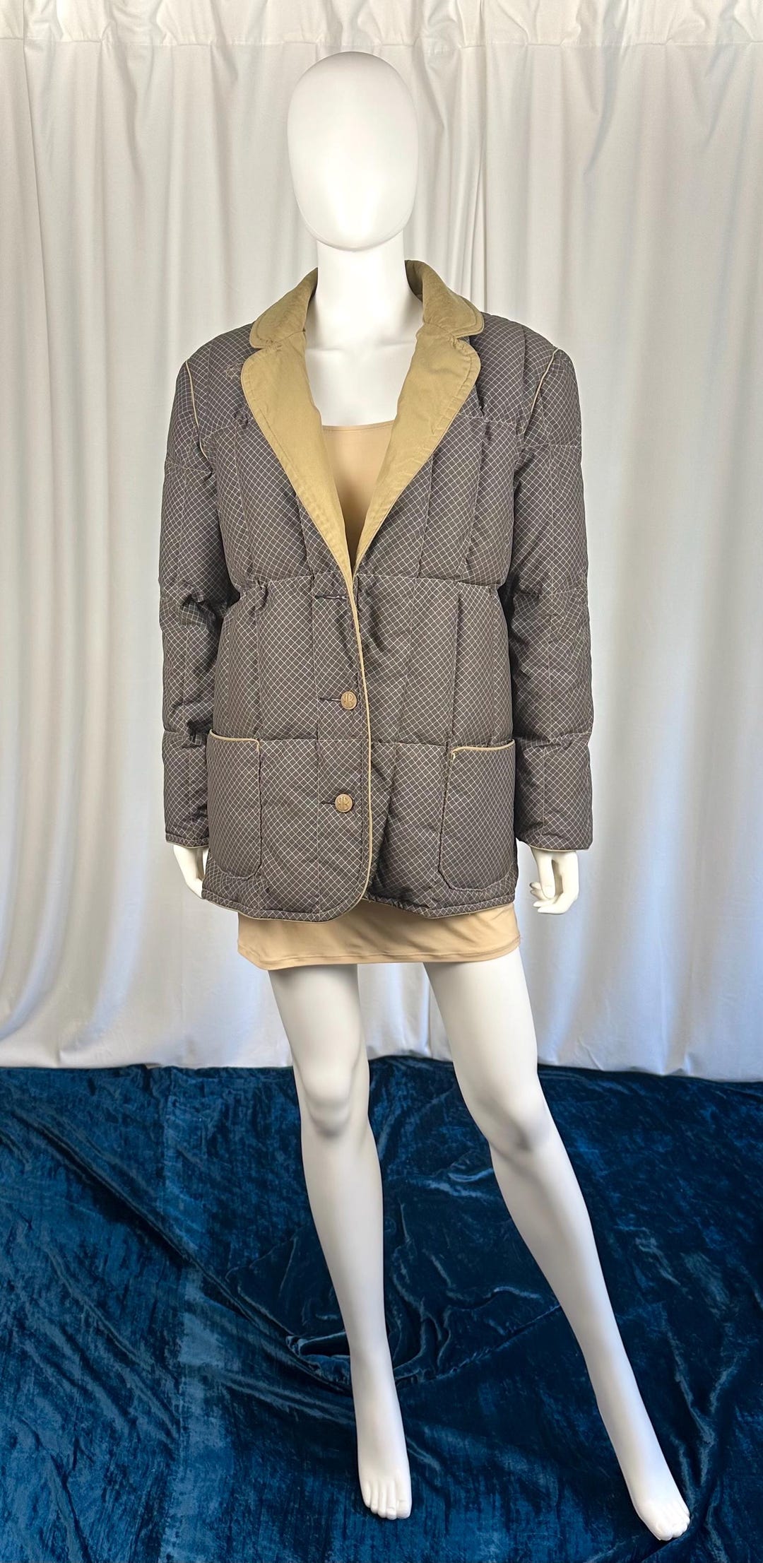 Vintage 1970’s 1980’s ‘bill Blass’ European Down Filled Brown Check ...