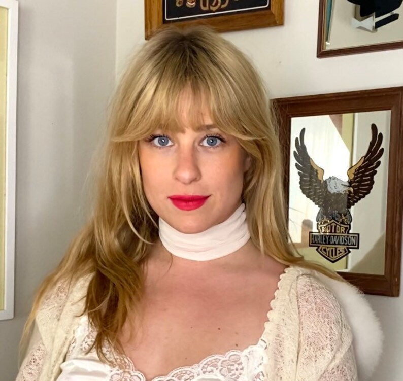 Vintage Sheer Small Rectangular Scarf in off White Decorative Neck ...