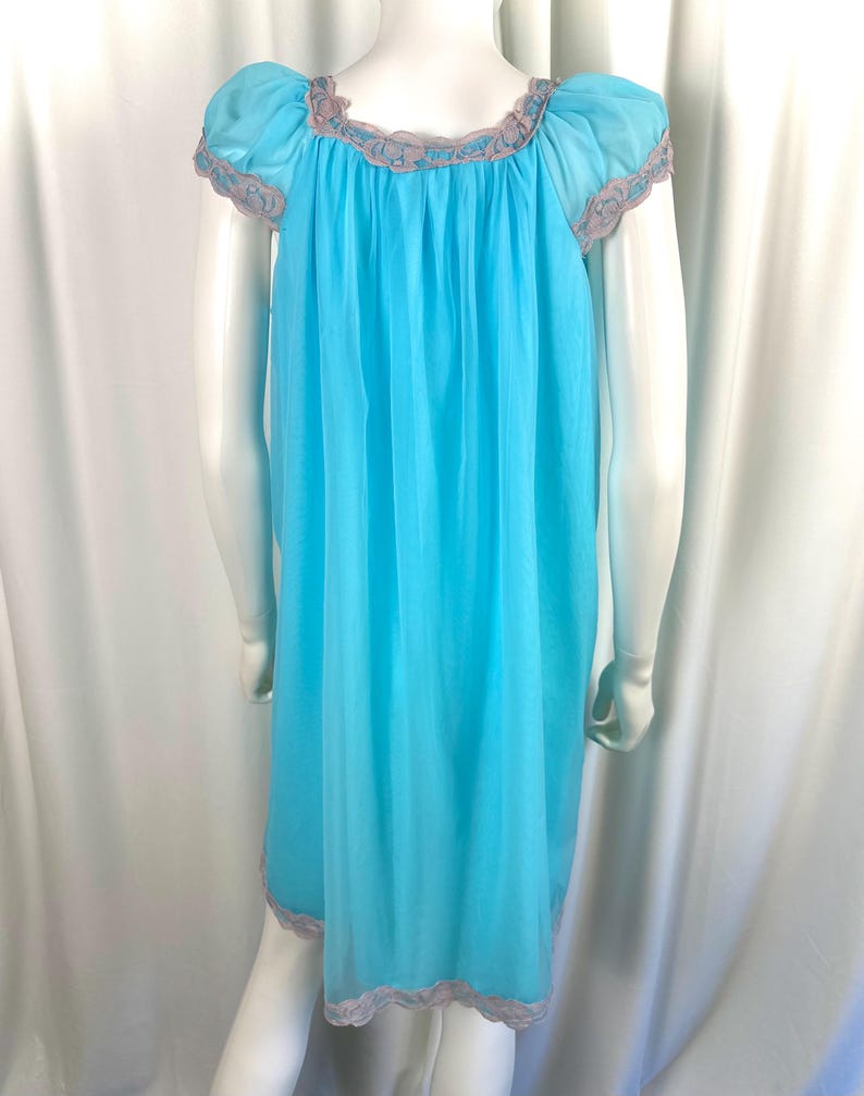Vintage 1960’s ‘canadian Maid’ Babydoll Chiffon Nightgown Dress in Day ...