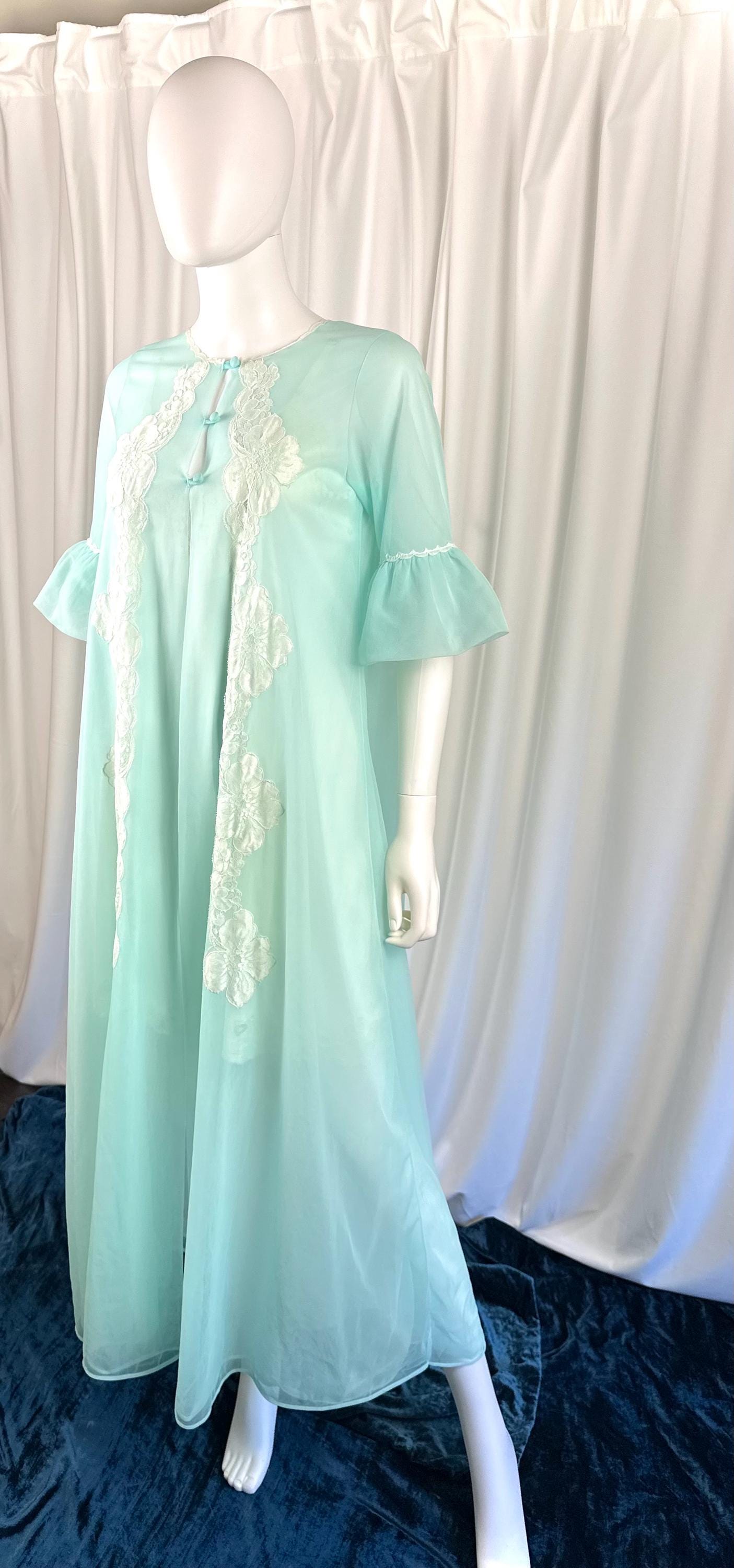 Vintage 1950’s 1960’s Slumber Suzy Dreamwear Nylon Chiffon Sheer Floor ...