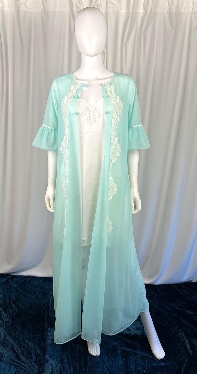 Vintage 1950’s 1960’s Slumber Suzy Dreamwear Nylon Chiffon Sheer Floor ...