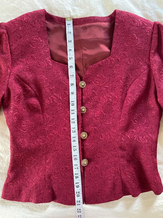 Vintage Raspberry Pink Satin Formal Top with Sweethea… - Gem