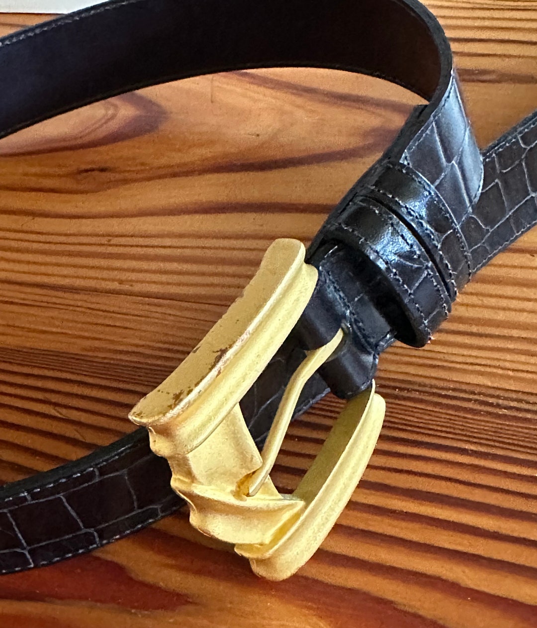 Vintage 1980’s ‘joan & David’ Bright Gold Statement Belt With Gold ...