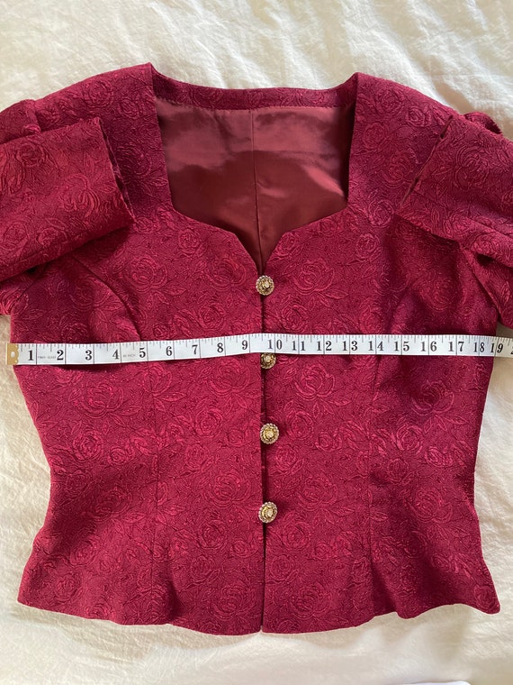 Vintage Raspberry Pink Satin Formal Top with Sweethea… - Gem