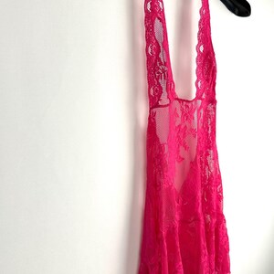 Vintage Victoria’s Secret Very Sexy Mesh Micro Mini Teddy in Hot Pink ...