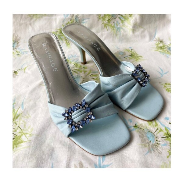 Blue Crystal Heels - Etsy