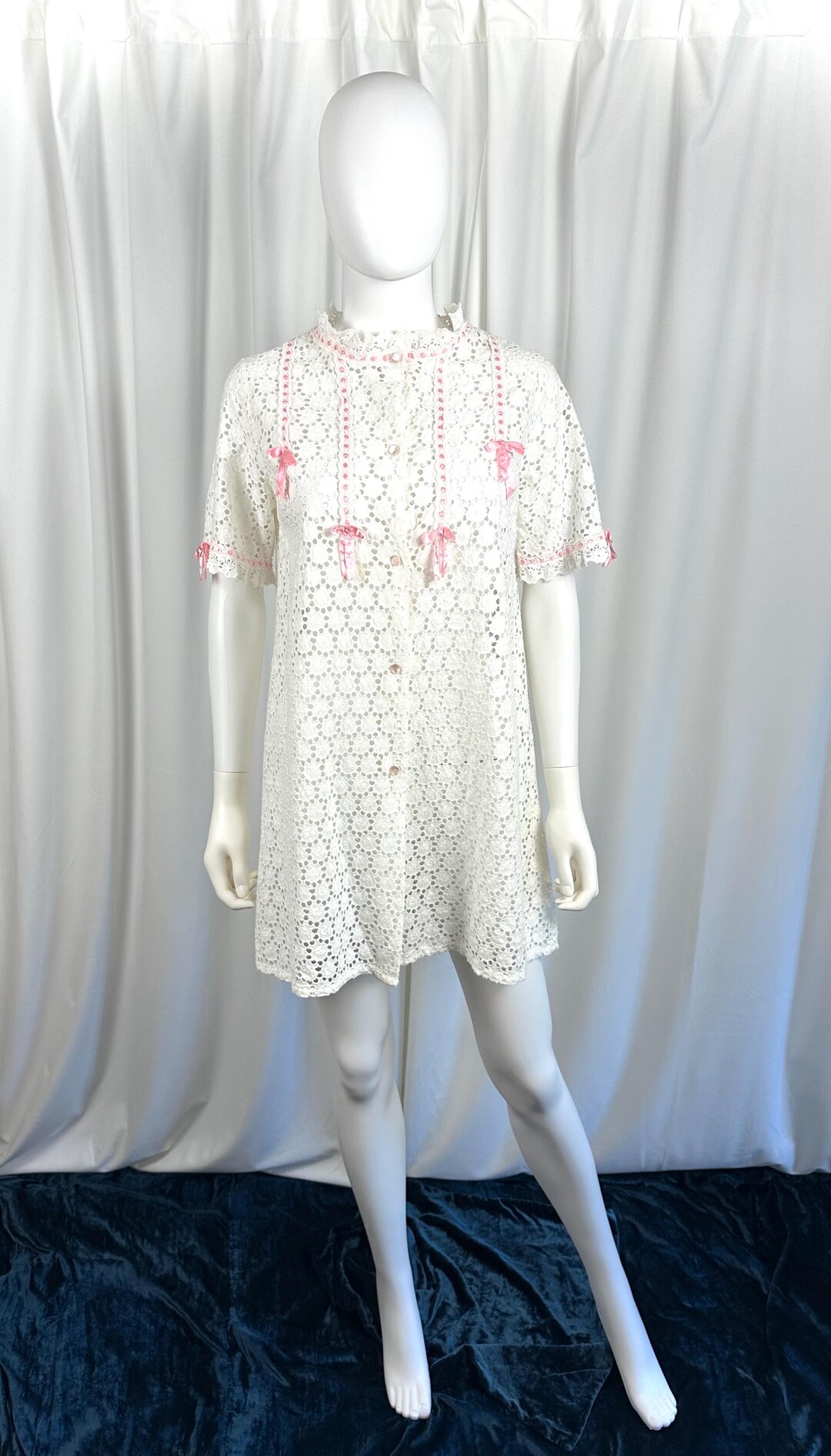 Vintage 1950’s 1960’s Slumber Suzy Dreamwear Eyelet Lace Babydoll Style ...