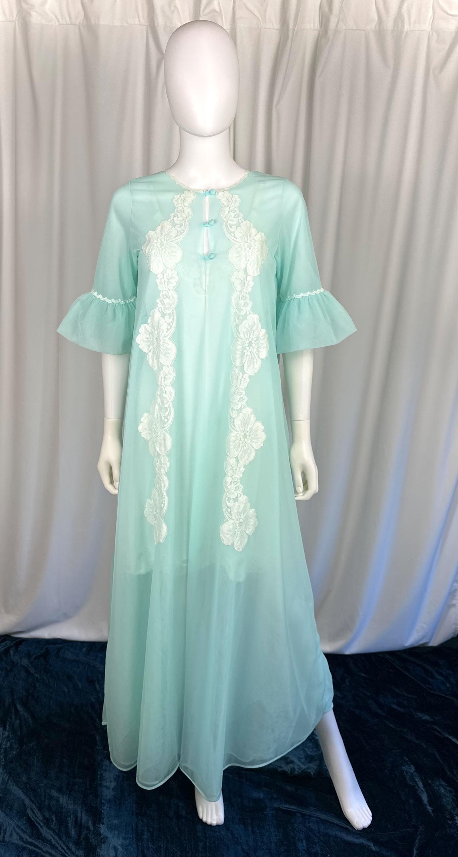 Vintage 1950’s 1960’s Slumber Suzy Dreamwear Nylon Chiffon Sheer Floor ...