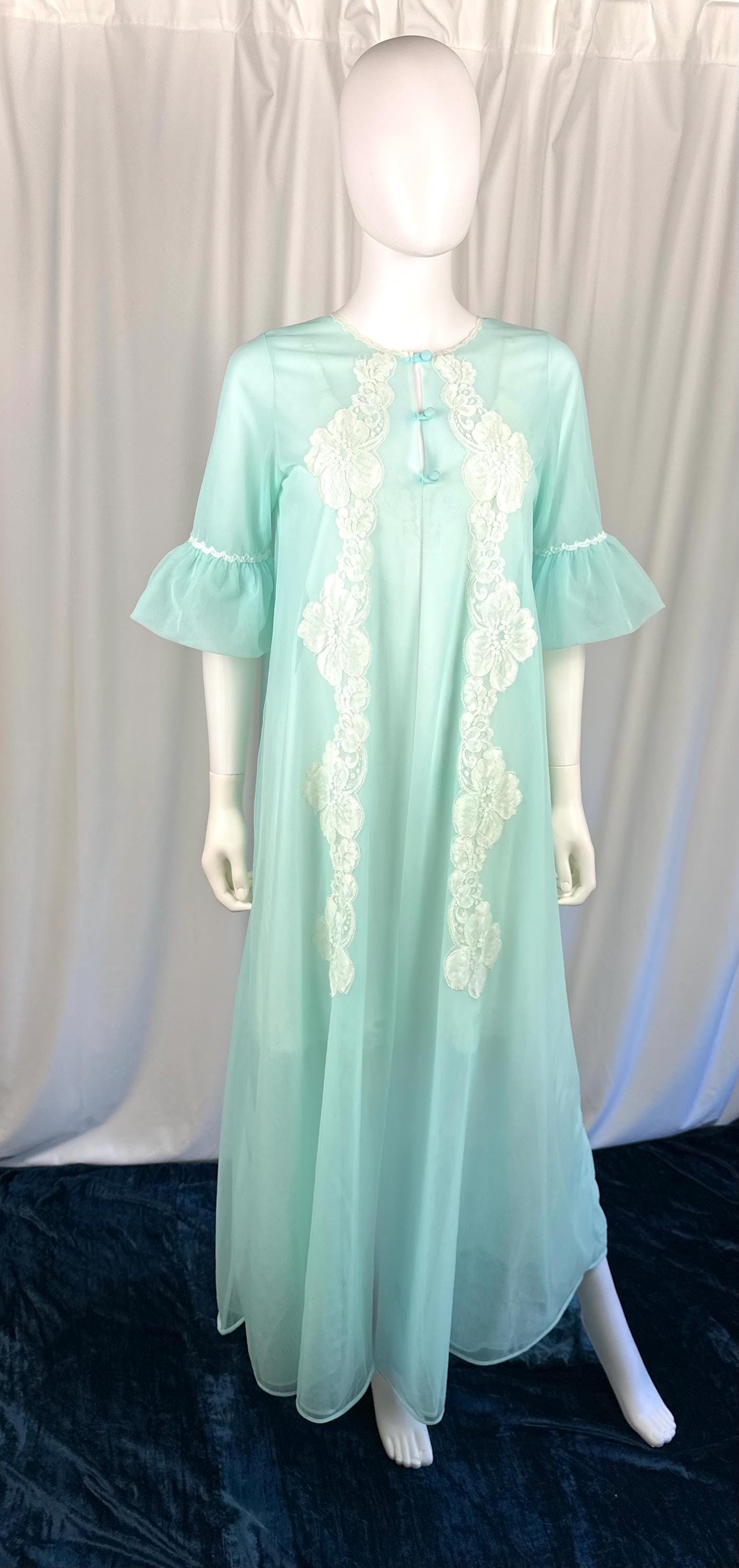 Vintage 1950’s 1960’s Slumber Suzy Dreamwear Nylon Chiffon Sheer Floor ...