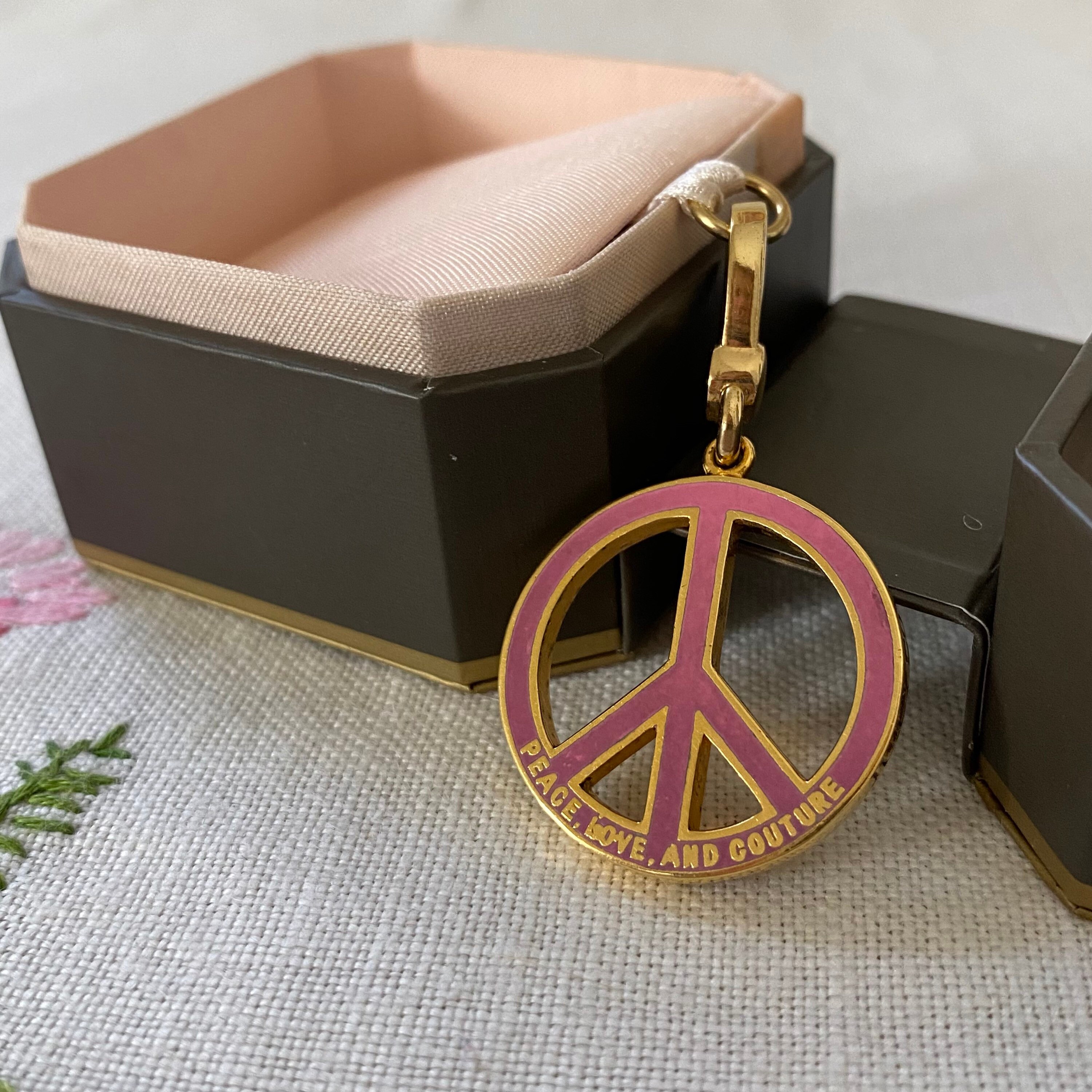 Vintage Juicy Couture Crystal Peace Sign Charm Reversible - Etsy