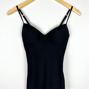 Hanro Black Lightly Lined Slip Top Camisole Built-in Bra Sweetheart ...
