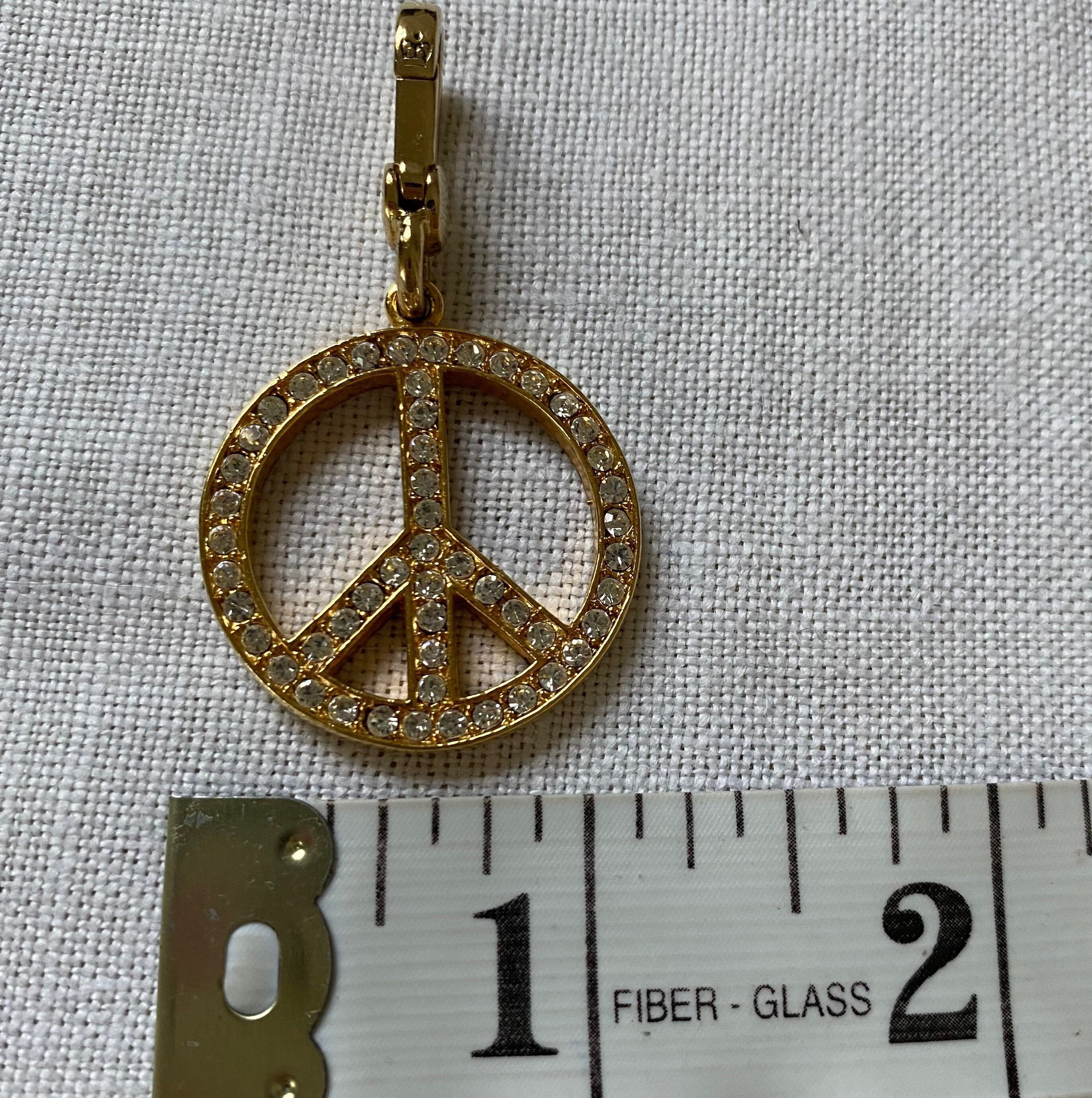 Vintage Juicy Couture Crystal Peace Sign Charm Reversible - Etsy