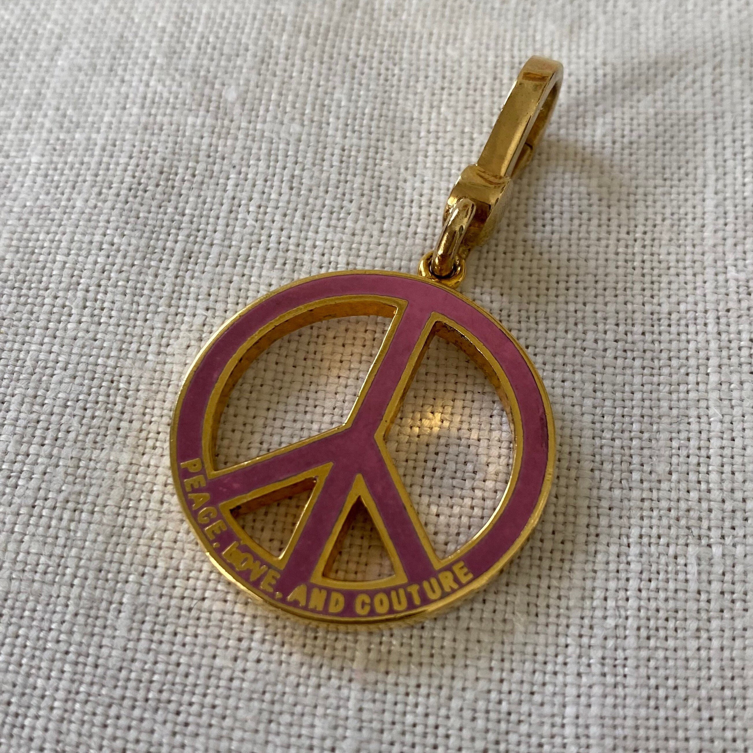 Vintage Juicy Couture Crystal Peace Sign Charm Reversible - Etsy