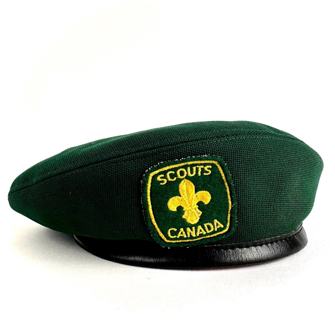 Vintage 1970’s 1980’s Official Army Green Boy Scouts of Canada Beret ...