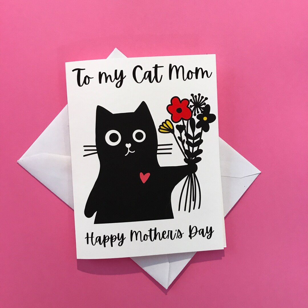 To My Cat Mom, Happy Mothers Day Card, Cat Mother Day Card, Cat Mom ...